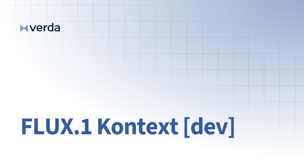 FLUX.1 Kontext [dev] | Verda Cloud Docs